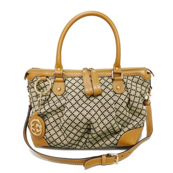 Gucci | Bags | Gucci Tote Bag Sukey Black Calf Brown Handbag Shoulder ...